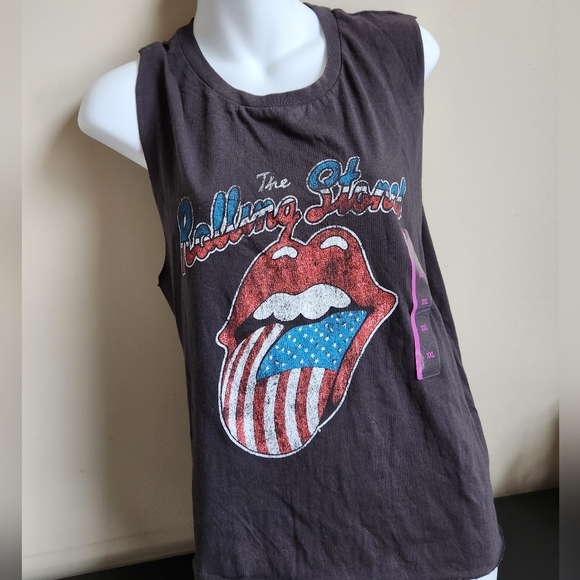 the Rolling Stones | Tops | Rolling Stones Tank Top Lips Tongue Usa ...